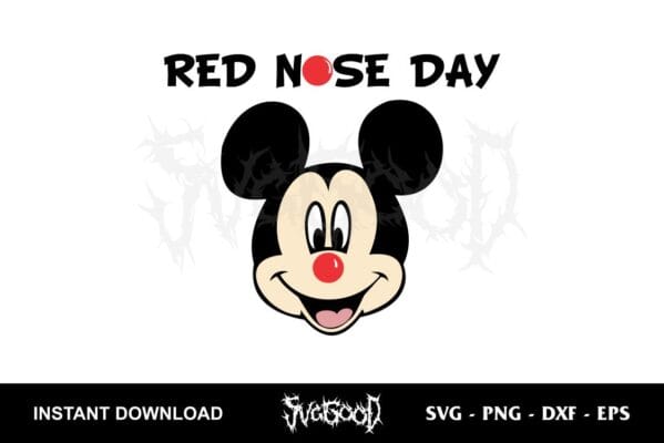Mickey Red Nose Day SVG - SVGGOOD