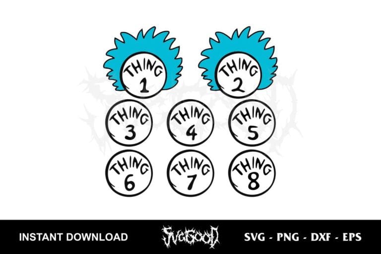 Thing 1 And Thing 2 SVG Dr Seuss SVG - SVGGOOD
