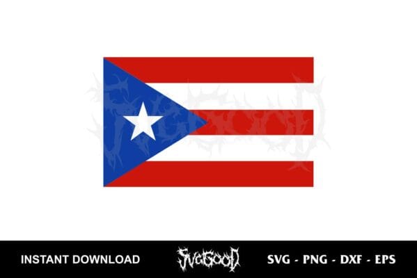 Puerto Rico Flag SVG Free - SVGGOOD