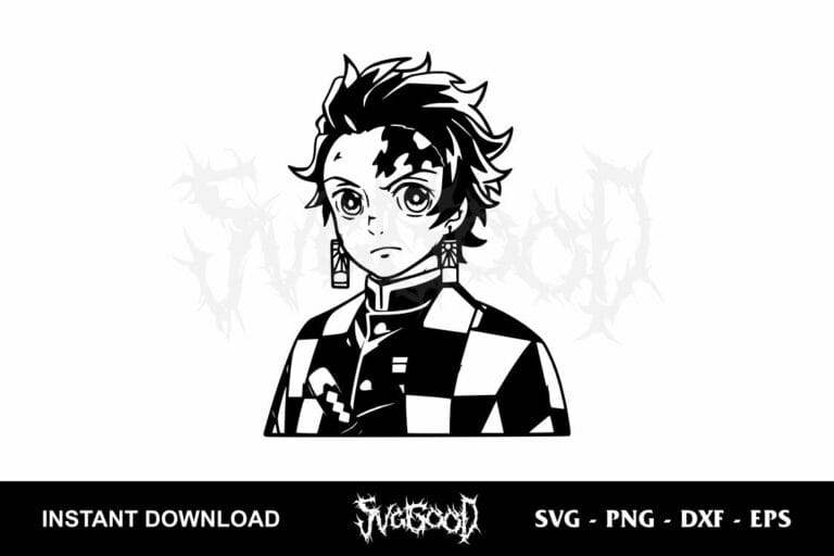Tanjiro Demon Slayer Outline SVG - SVGGOOD