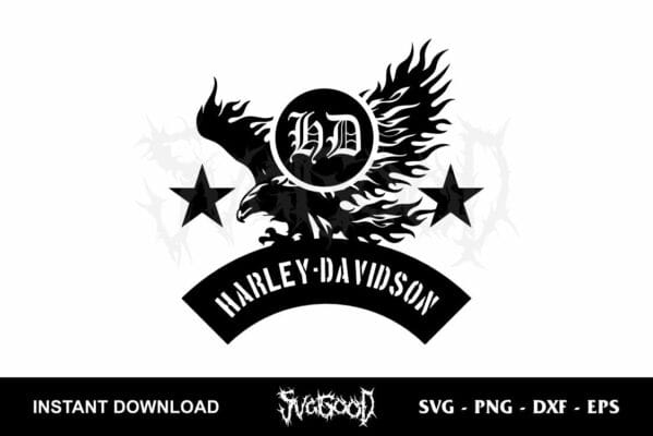 HD Harley Davidson Logo SVG Cricut - SVGGOOD