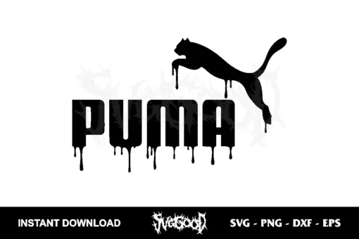 Puma Drip Logo SVG Cricut - SVGGOOD
