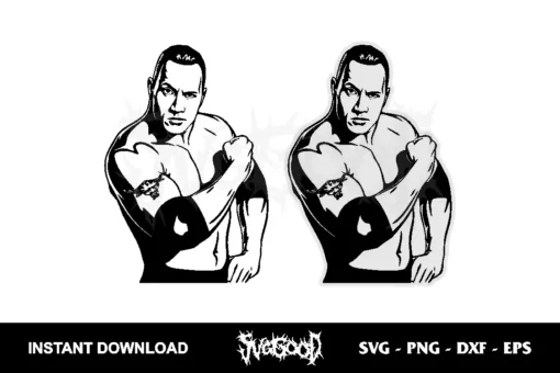 The Rock WWE SVG Vector - SVGGOOD